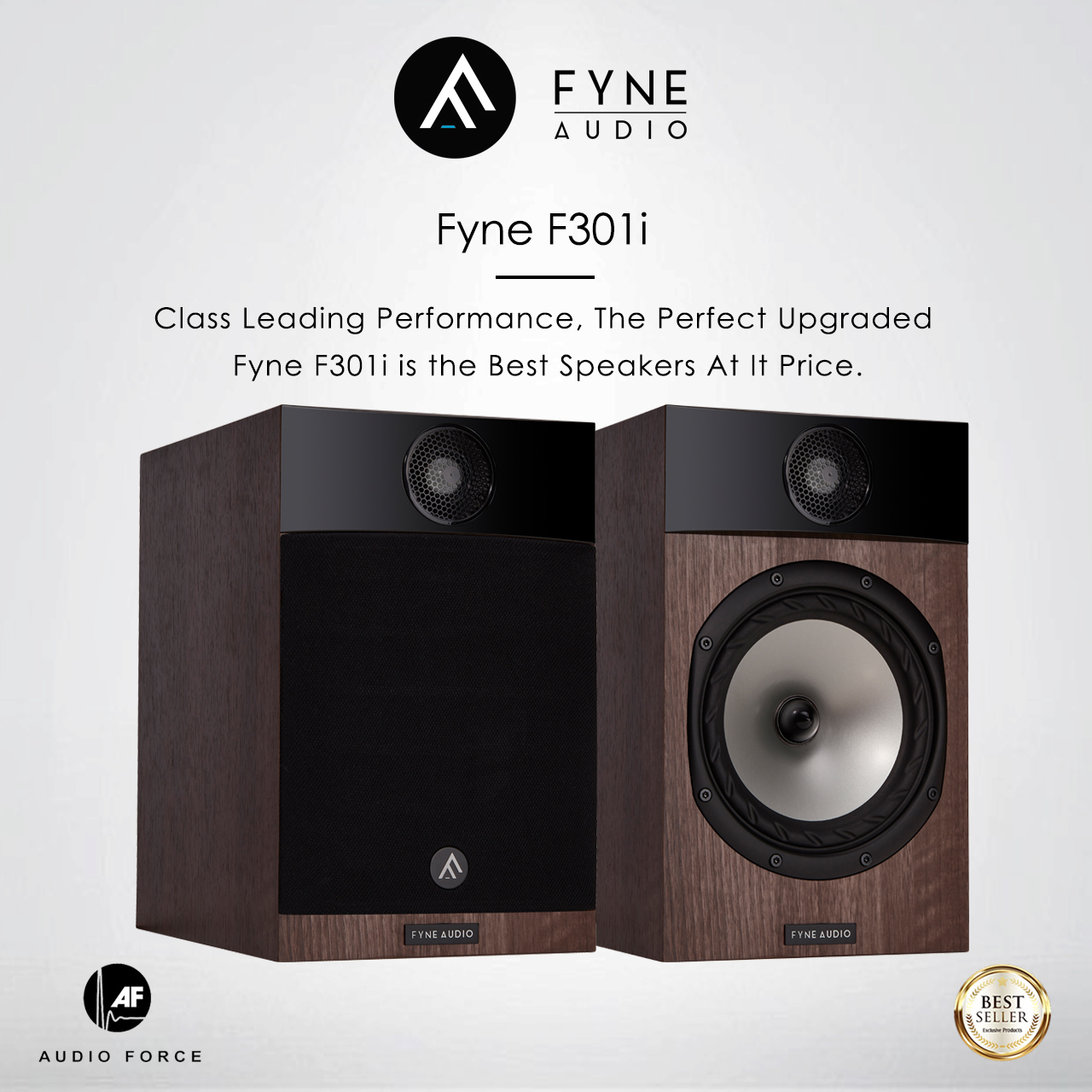 Fyne Audio F301i : Class Leading Performance,Fyne F301 is The Best Speakers At it Price Walnut ...